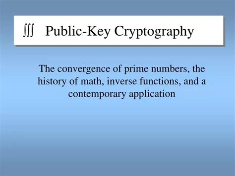 PPT Public Key Cryptography PowerPoint Presentation Free Download ID
