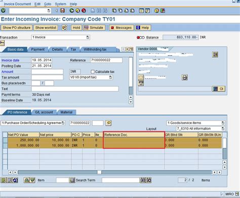 solved how to create grn if gr bsd iv not selected in po sap community
