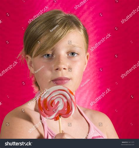 Teenage Girl Lolly Vibrant Pink库存照片3411375 Shutterstock