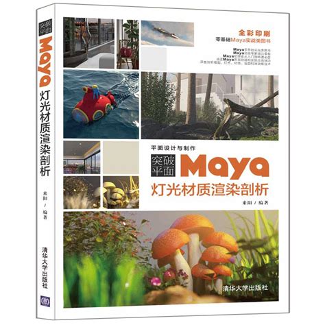 突破平面maya灯光材质渲染剖析平面设计基础与实战 2册小白的进阶学习之路书平面设计基础教程书三维动画场景制作技术参考书虎窝淘