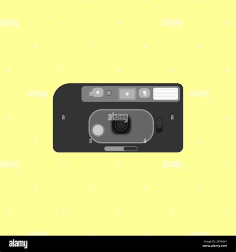 A Point And Shoot Camera Also Known As A Compact Camera In Vector