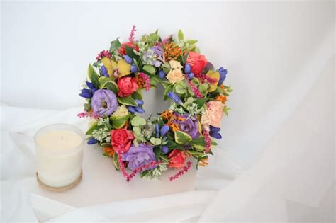 안단테꽃예술학교 플로리스트 취업창업 과정 13 롱앤로우 센터피스 And 생화 여름 리스 만들기 네이버 블로그