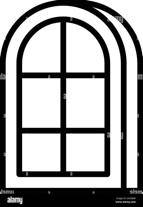 Old Window Icon Outline Vector Glass Production Factory Pvc Stock Vector Image And Art Alamy