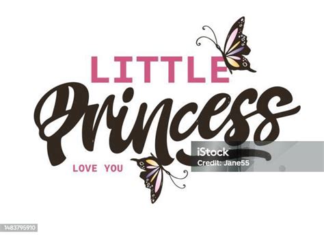 작은 공주 텍스트 크라운 별 벡터 일러스트 디자인 어린이 패션 그래픽 티셔츠 프린트 포스터 스티커 등 어린이 레터링 배너 작은 공주 소녀 패션 서예 0명에 대한 스톡 벡터