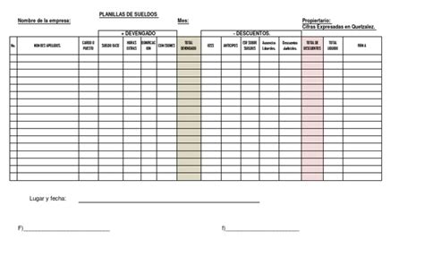 Hoja Para Planilla Oficio Pdf