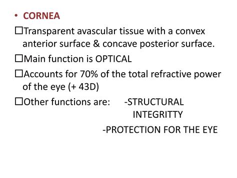 Anatomy And Physiology Of Cornea Pptx