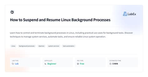 How To Suspend And Resume Linux Background Processes Labex