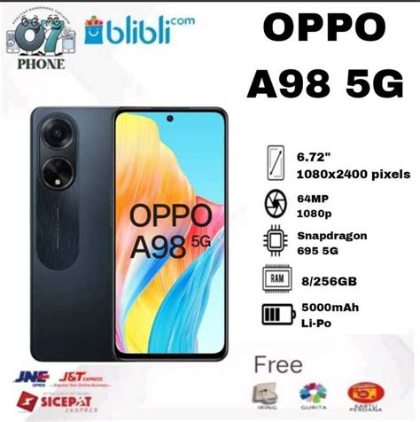 Jual OPPO A98 5G 8 256GB RAM 8GB DAN INTERNAL 256GB GARANSI RESMI INDONESIA Di Seller