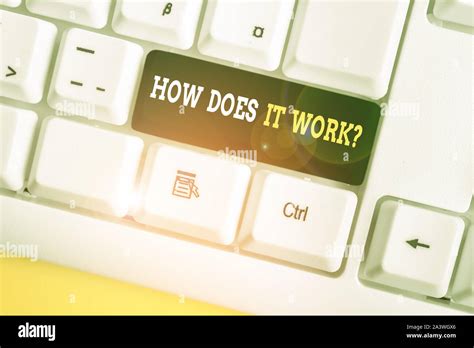 Writing Note Showing How Does It Work Question Business Concept For Asking On How Stuff Being