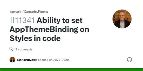 ability to set appthemebinding on styles in code · issue 11341 · xamarin xamarin forms · github