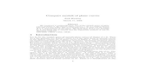 Pdf Compact Moduli Of Plane Curves Dokumen Tips