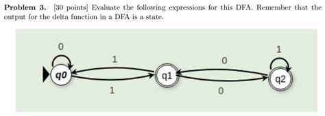 Evaluate The Following Expressions For This Dfa