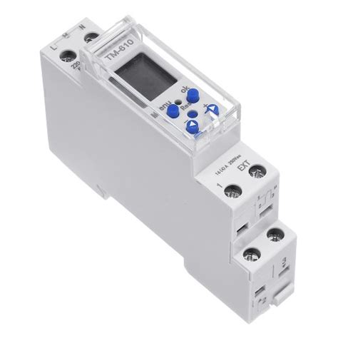 TM Mm Single Module DIN Rail Days Hours Programmable Timer Switch V Alexnld Com