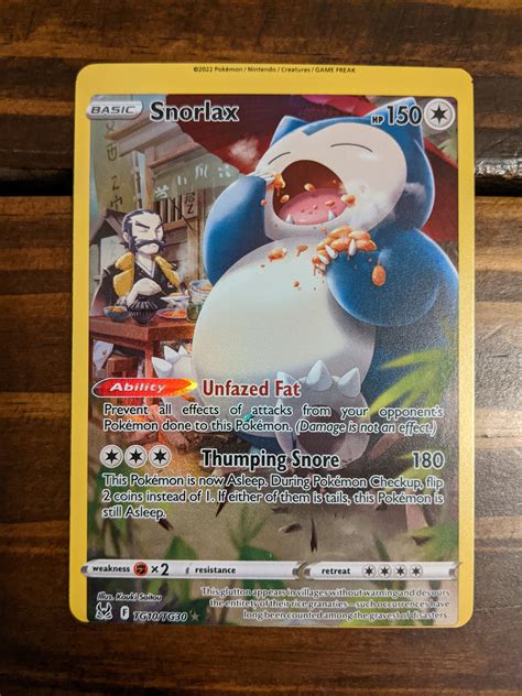 Happy Lost Origins Day Heres My Miscut Snorlax Rpokemontcg