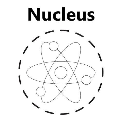 Premium Vector Atom Scientific Poster With Atomic Structure Nucleus Of Protons And Neutrons