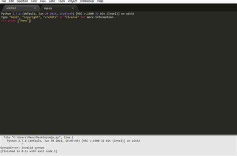 sublimetext2 i am finding it difficult to run python code on sublime