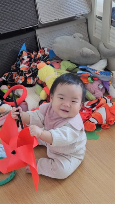 ᴄʜᴀᴇʟɪɴ ᰔᩚ ʏᴇɢᴇᴏɴ ᰔᩚ ⠀ 2025210 D302 엄마 말고 할수 있는 말이 더 생긴 예건이 🙊💖🩵💙💚 둘째 둘째는사랑입니다 9개월 9개월