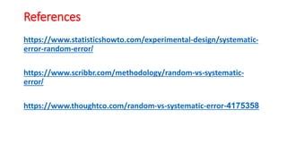 12 Random Error And Systematic Error Pptx
