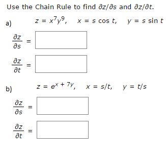 Solved Use The Chain Rule To Find Partial Derivative Chegg Com