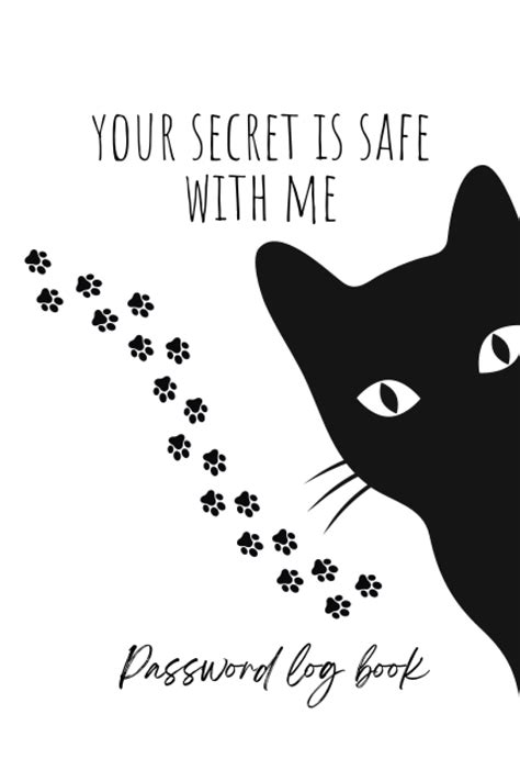 Funny Black Cat Password Log Book With Alphabetical Tabs Keep Your Username And Passwords