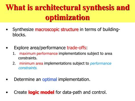Ppt Architectural And System Synthesis Powerpoint Presentation Free