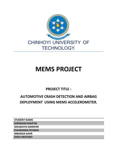 Automotive Crash Detection And Airbag Deployment Using Mems Accelerometer1 Docx