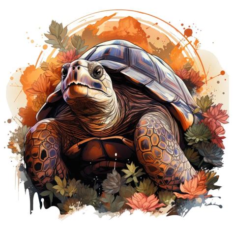 Premium Photo Turtle Graphic Tshirt Design Illustration Generative Ai
