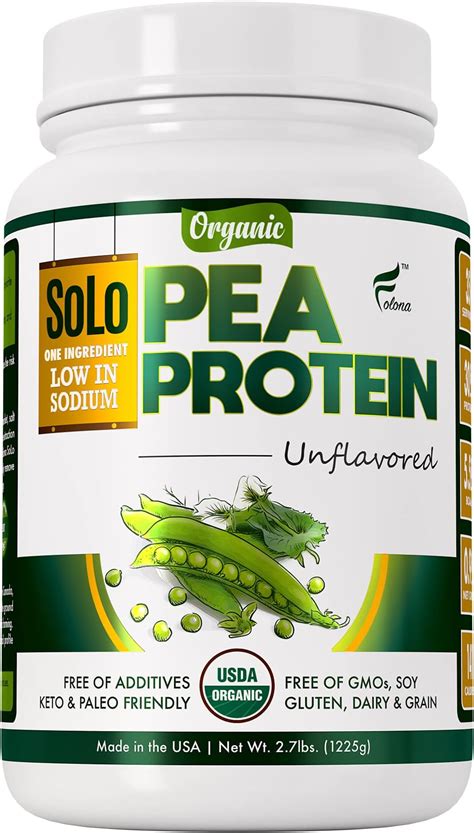 Solo Organic Pea Protein Isolate Low In Sodium Canada