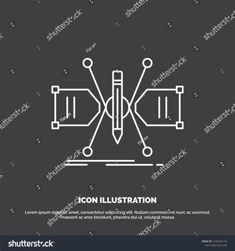 Architect Constructing Grid Sketch Structure Icon Stock Vector Royalty