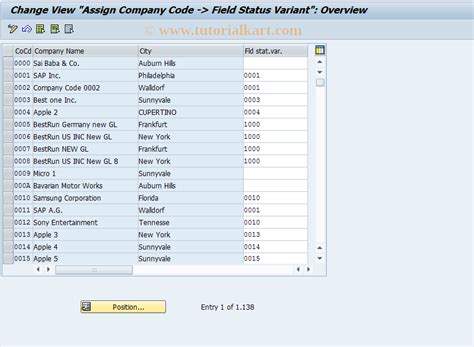 OBC SAP Tcode C FI Maintain Table T