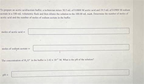Get Answer Write The Equilibrium Equation For The Acetic Acid
