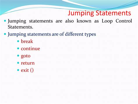 C Lecture 4 Nested Loops And Jumping Statements Slideshare Ppt