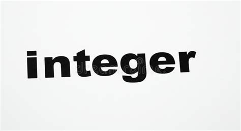 The Word Integer Is Depicted In Bold Black Letters On A White