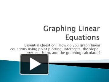PPT Graphing Linear Equations PowerPoint Presentation Free To Download Id 40025b YmQwM