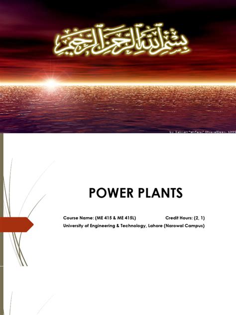 Lecture 1 Introduction And Course Contents 120412 Pdf Power Station Electricity Generation