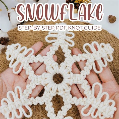 Macrame Snowflake Ornament PDF Christmas Pattern Christmas Etsy
