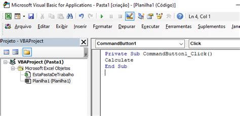 como inserir botão no excel utilizando controles do activex