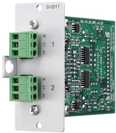 Toa D 001t Dual Mic And Line Input Module With Dsp Goknight