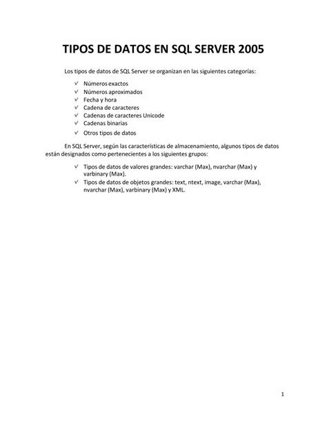 PDF Tipos De Datos En SQL Server 2005 DOKUMEN TIPS