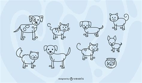 动物涂鸦宠物系列” 标签：动物、简笔画、宠物、宠物、涂鸦、狗、猫、小猫、小猫、小狗、鱼 免费图标 Freeimages