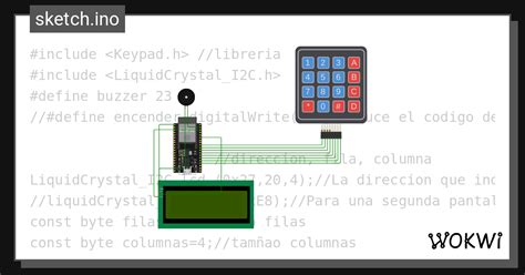 teclado pantallai2c wokwi esp32 stm32 arduino simulator