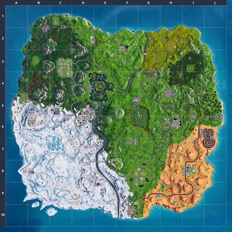 Season 8 Fortnite Map Locations Marked In Red And Black Fortnite Map