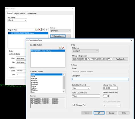 new pi vision user from processbook data set pi calculation