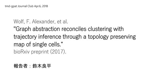 Wolf Et Al Graph Abstraction Reconciles Clustering With Trajectory