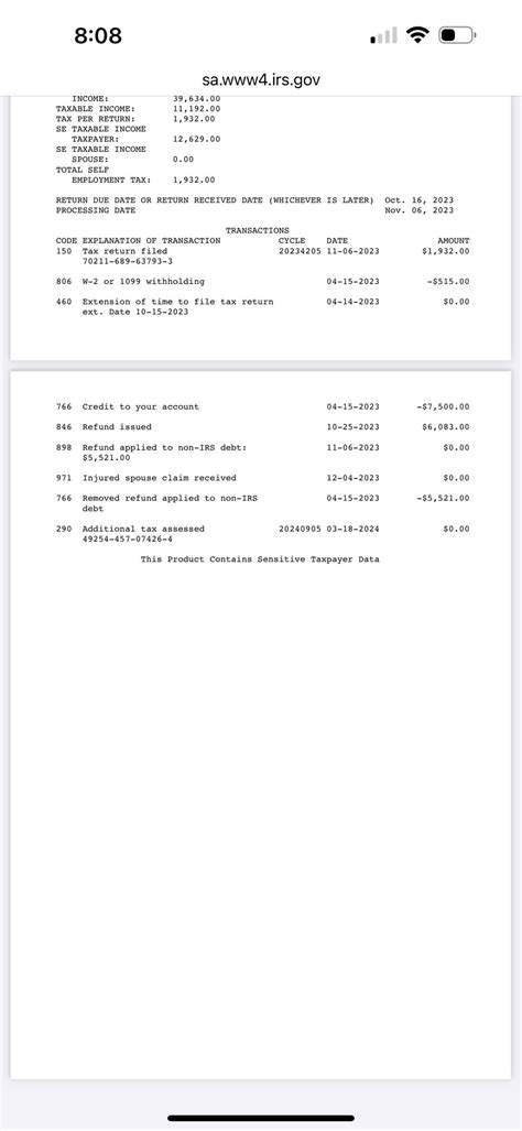 Tax Transcript Help Rirs