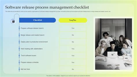 Software Release Process Management Checklist Ppt Slide