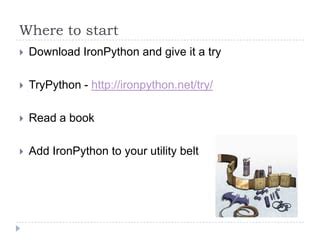 The NET Developer S Introduction To IronPython PPTX