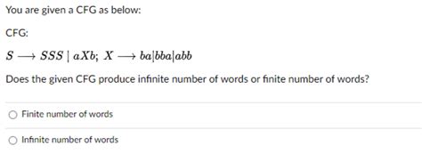 Solved You Are Given A Cfg As