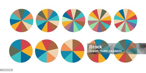 원형 차트 집합입니다 다채로운 다이어그램 모음 인포그래픽에 대한 원형 아이콘 벡터 4에 대한 스톡 벡터 아트 및 기타 이미지 4 5 5명 Istock