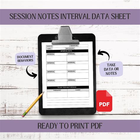 Aba Interval Data Sheets Digital Download Behavior Analyst Tracker